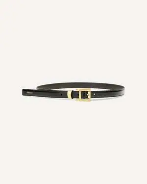 Versace Glossy Leather Logo Print Belt