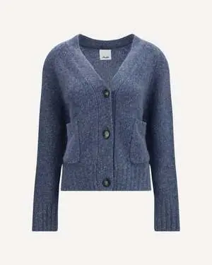 ALLUDE Cashmere V-neck Cardigan - Blue