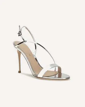 GIANVITO ROSSI Manhattan Metallic-effect Leather Sandals