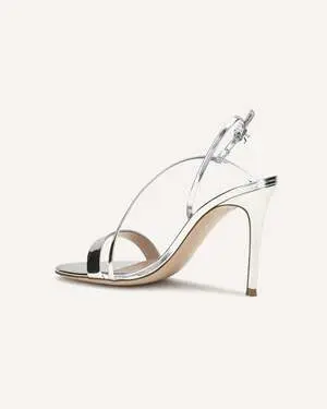 GIANVITO ROSSI Manhattan Metallic-effect Leather Sandals