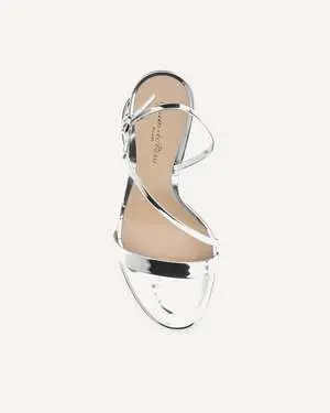 GIANVITO ROSSI Manhattan Metallic-effect Leather Sandals