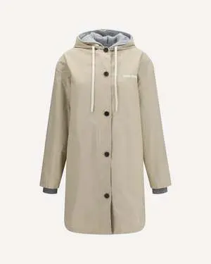 Miu Miu Single-breasted Coat In Panama And Fleece