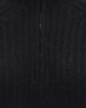 ALLUDE Ribbed Troyer Weater With Zip