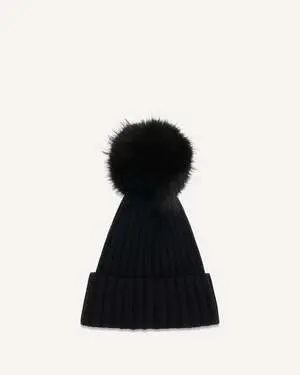 Moncler Wool Hat With Pon Pon