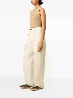 AMI Paris Cotton And Linen Two Pleats Trousers