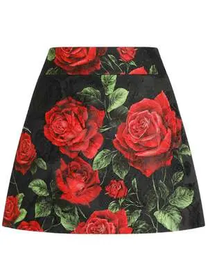 Dolce & Gabbana Mini Gonna Stampa Rose