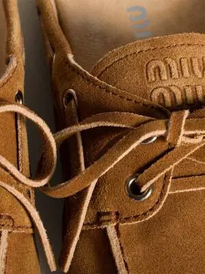 Miu Miu Leather Mules - Brown