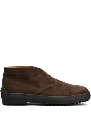 TOD'S Polacchino Winter Gommino In Pelle Scamosciata - Brown
