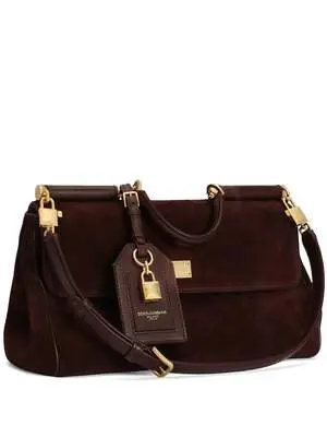 Dolce & Gabbana My Sicily Suede Handbag - Red
