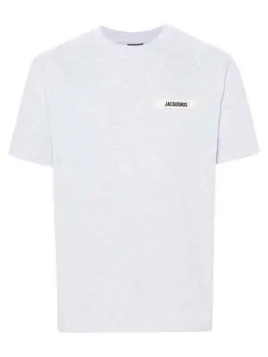 Jacquemus Le T-shirt Gros Grain In Cotton - Gray