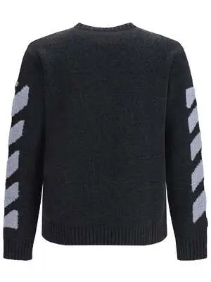 Off-White Diag Fuzzy Knit Crewneck