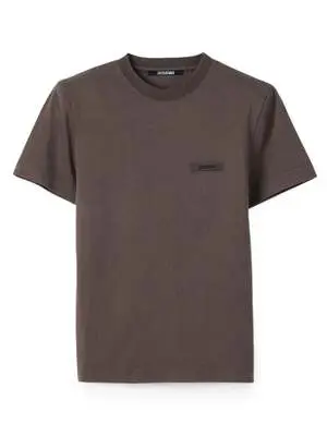 Jacquemus Le T-shirt Gros Grain In Cotton - Brown