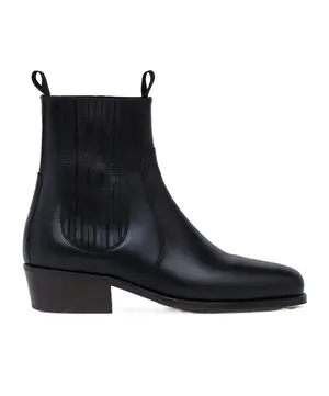 LEMAIRE Chelsea Round Toe Boots - Black