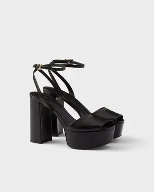 Prada Nappa Leather Platform Sandals