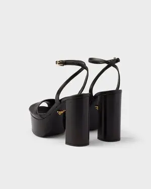 Prada Nappa Leather Platform Sandals