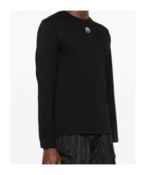 MARINE SERRE Logo Embroidered Long Sleeved T-shirt
