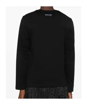 MARINE SERRE Logo Embroidered Long Sleeved T-shirt
