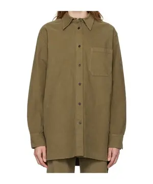 THE ROW Corduroy Long Sleeve Shirt