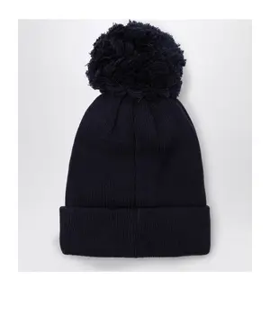 Kenzo Logo Embroidered Beanie - Navy Blue