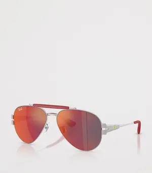 Ray-ban Scuderia Ferrari Collection Phantos Sunglasses - Silver