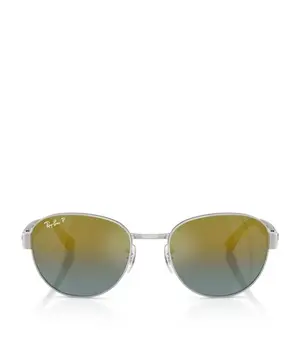 Ray-ban Ray-Ban RB3766 Polarized+ Square Sunglasses Silver