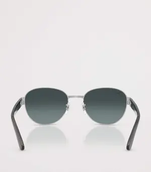 Ray-ban Rb3766 Polarized+ Square Sunglasses - Silver