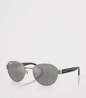 Ray-ban Polarized+ Lenses Square Frame Sunglasses - Grey
