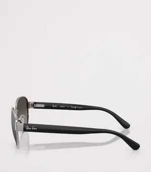 Ray-ban Polarized+ Lenses Square Frame Sunglasses - Grey