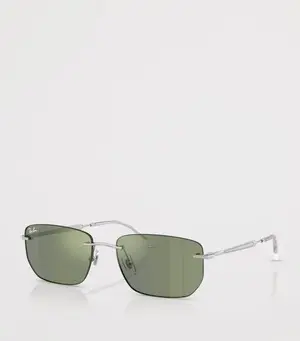 Ray-ban Rb3768 Irregular Sunglasses - Silver
