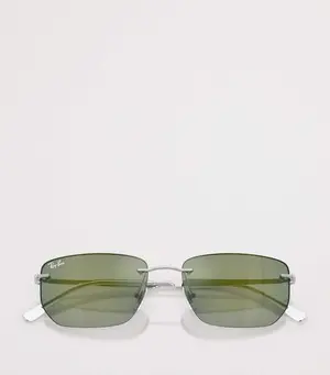 Ray-ban Rb3768 Irregular Sunglasses - Silver
