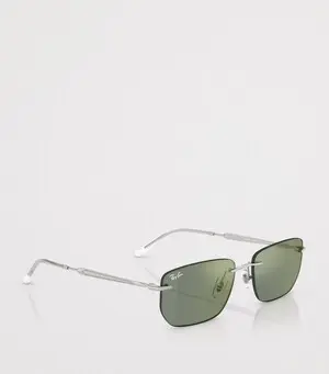 Ray-ban Rb3768 Irregular Sunglasses - Silver