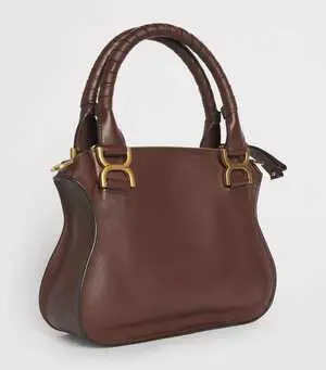 Chloé Small Leather Marcie Top-handle Bag - Brown