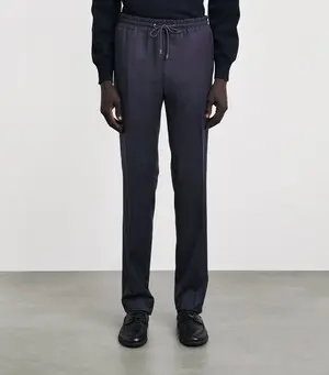 Pal Zileri Virgin Wool Drawstring Trousers