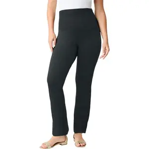 Roaman's Essential Stretch Yoga Pant - Heather Charcoal