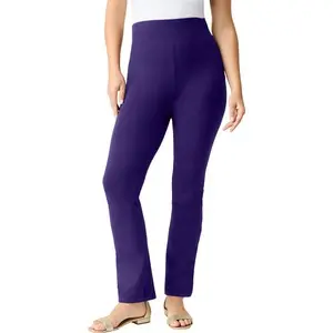 Roaman's Roaman's Essential Stretch Yoga Pant Midnight Violet