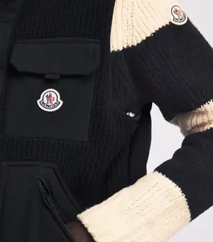 Moncler Wool-blend Stripe Crew Neck Sweater