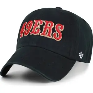 '47 San Francisco 49ers Clean Up Team Script Adjustable Hat - Black
