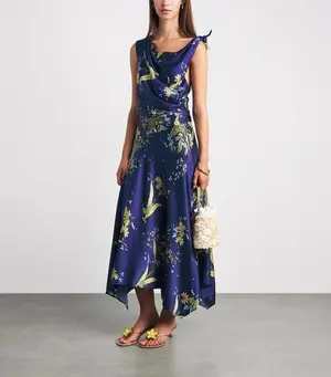 Staud Silk Portia Midi Dress