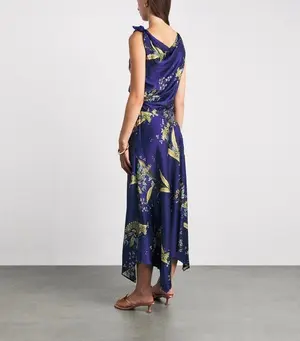 Staud Silk Portia Midi Dress