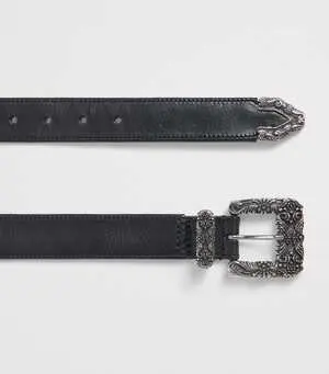 MOLEBO Engraved Buckle Western Belt