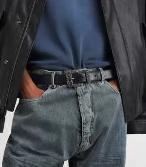 MOLEBO Engraved Buckle Western Belt