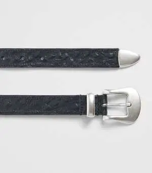 MOLEBO Embossed Leather Western Belt