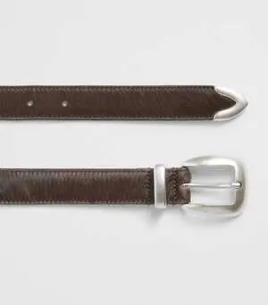 MOLEBO Pony Hair Western Belt - Brown