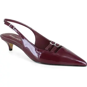 Splendid Vivi Pointed Toe Slingback Kitten Heel Pumps - Wine