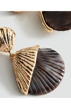 Mango Shell Drop Earrings