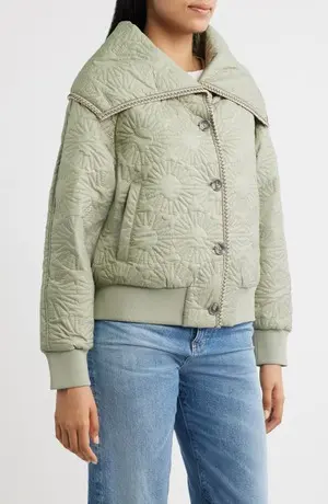 UGG Solein Quilted Jacket With Oversized Collar - Vinito