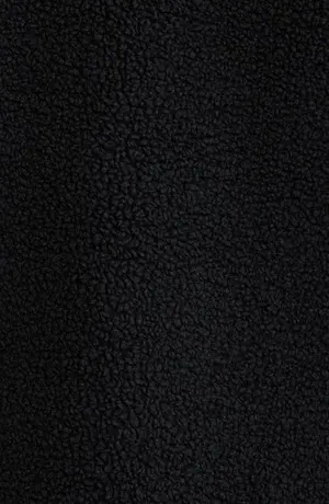 UGG Nikia Fleece Jacket With Oversized Collar And Whipstitched Trim - Black