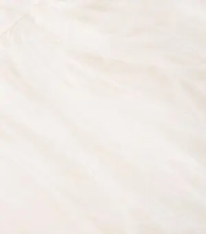 Fabiana Filippi Feather-trimmed Draped Satin Top