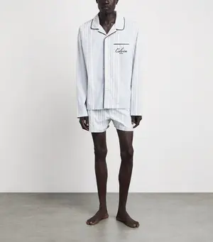 Calvin Klein Cotton Poplin Stripe Pyjama Shorts