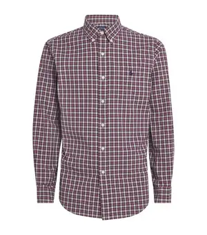 Polo Ralph Lauren Cotton Check Polo Pony Custom Fit Shirt